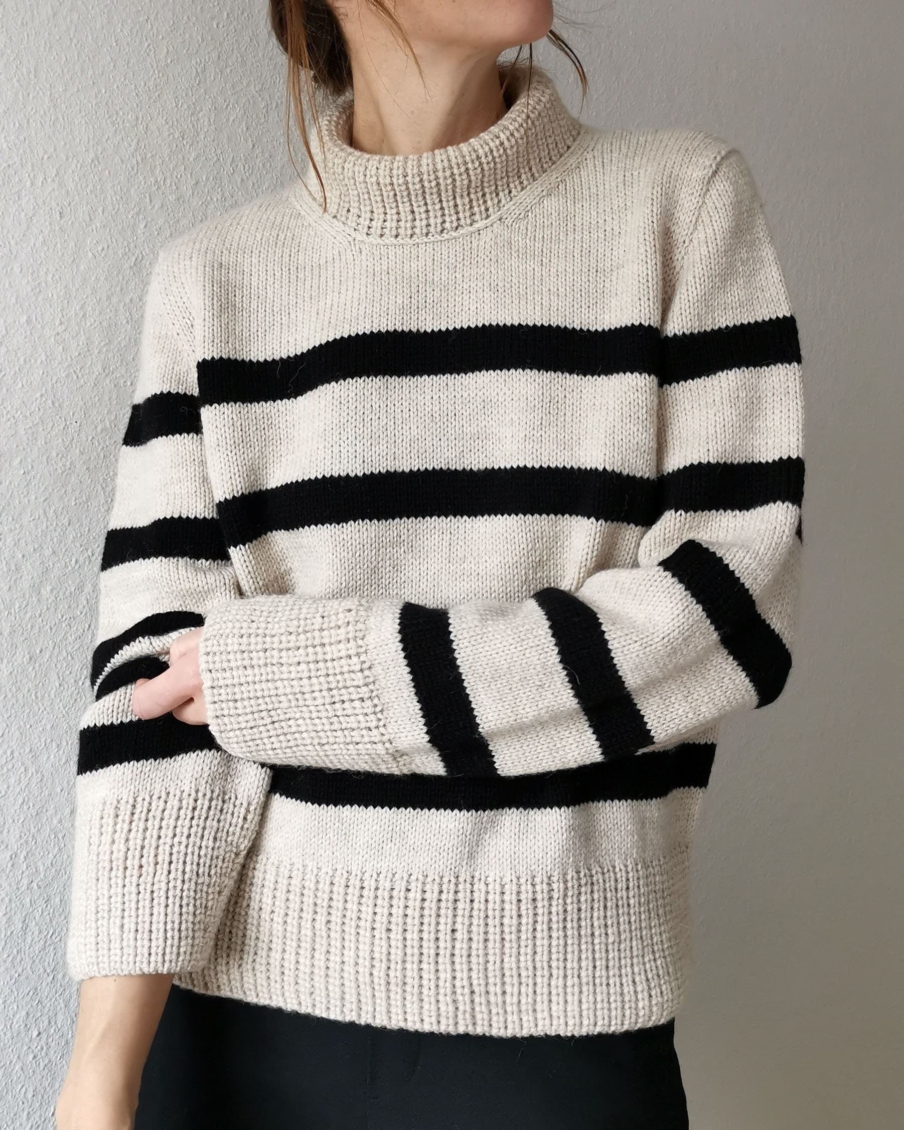 Striped Sweater Knitting Pattern – LetKnit